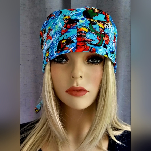 Accessories | Naruto Uzumaki Anime Blue Medical Nurse Scrub Cap 2 Size ...